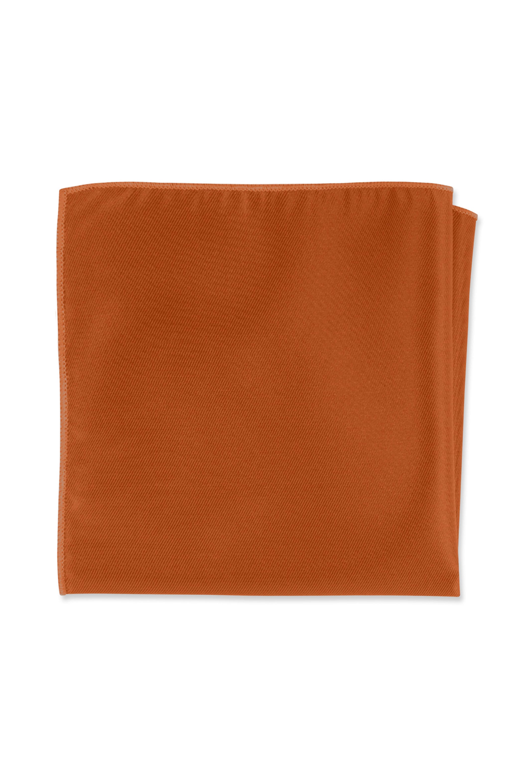 Burnt Orange Solid Pocket Square | Jim's Formal Wear Shop