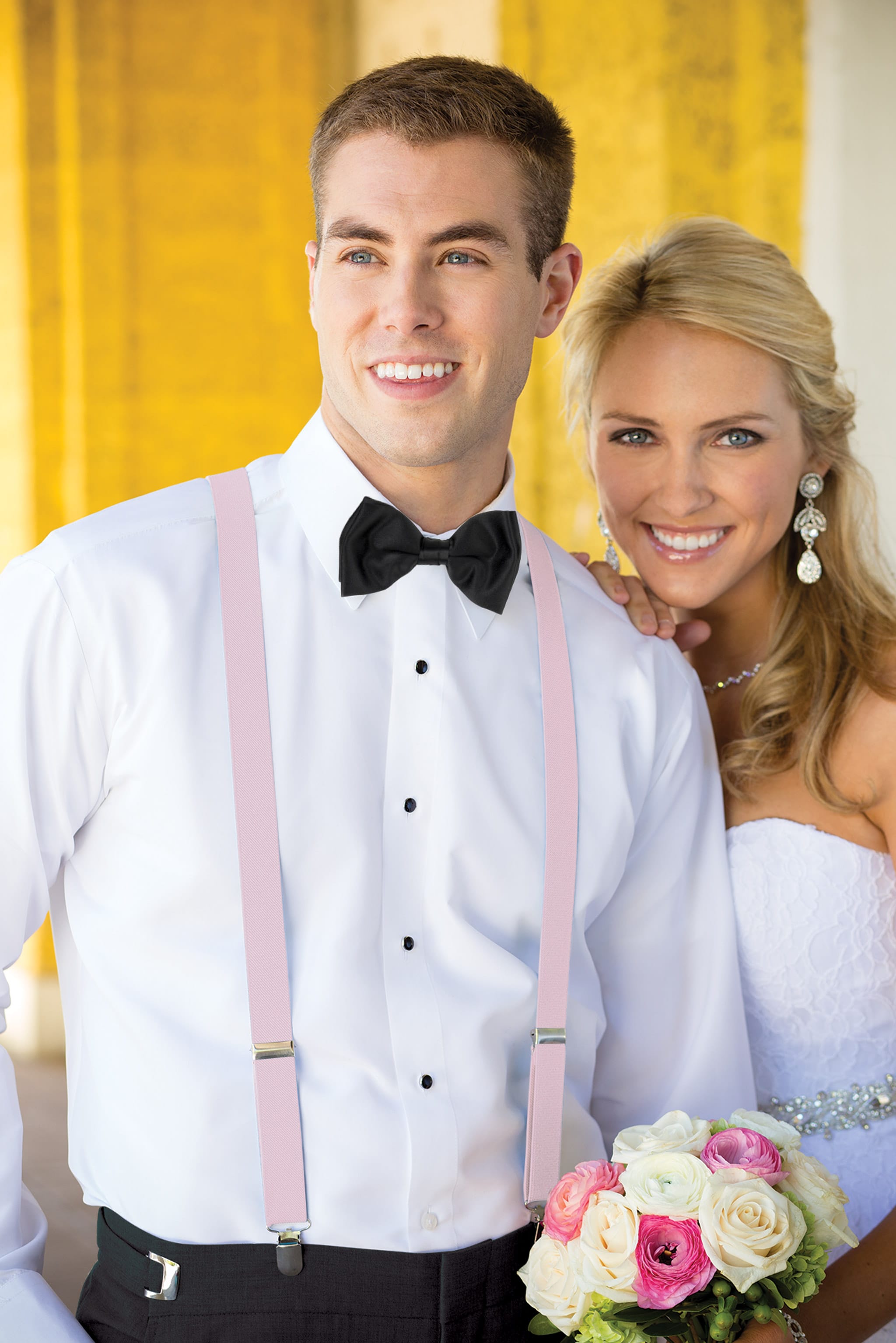 Men s Petal Pink Clip on Suspenders Jim s Formal Wear Shop